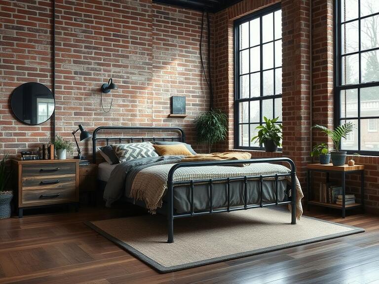 Industrial Bedroom Design for a Bold Look